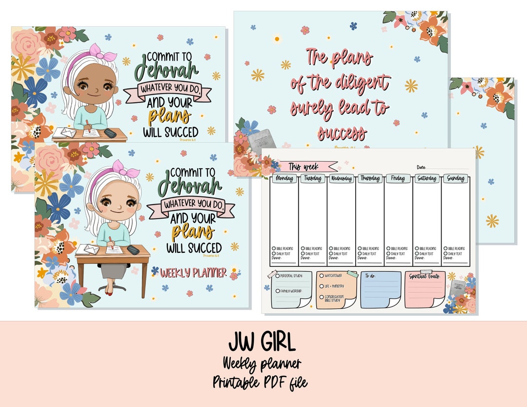 Weekly Planner/jw Girl Collection/ JW Gift/ Printable Planner/ - Etsy