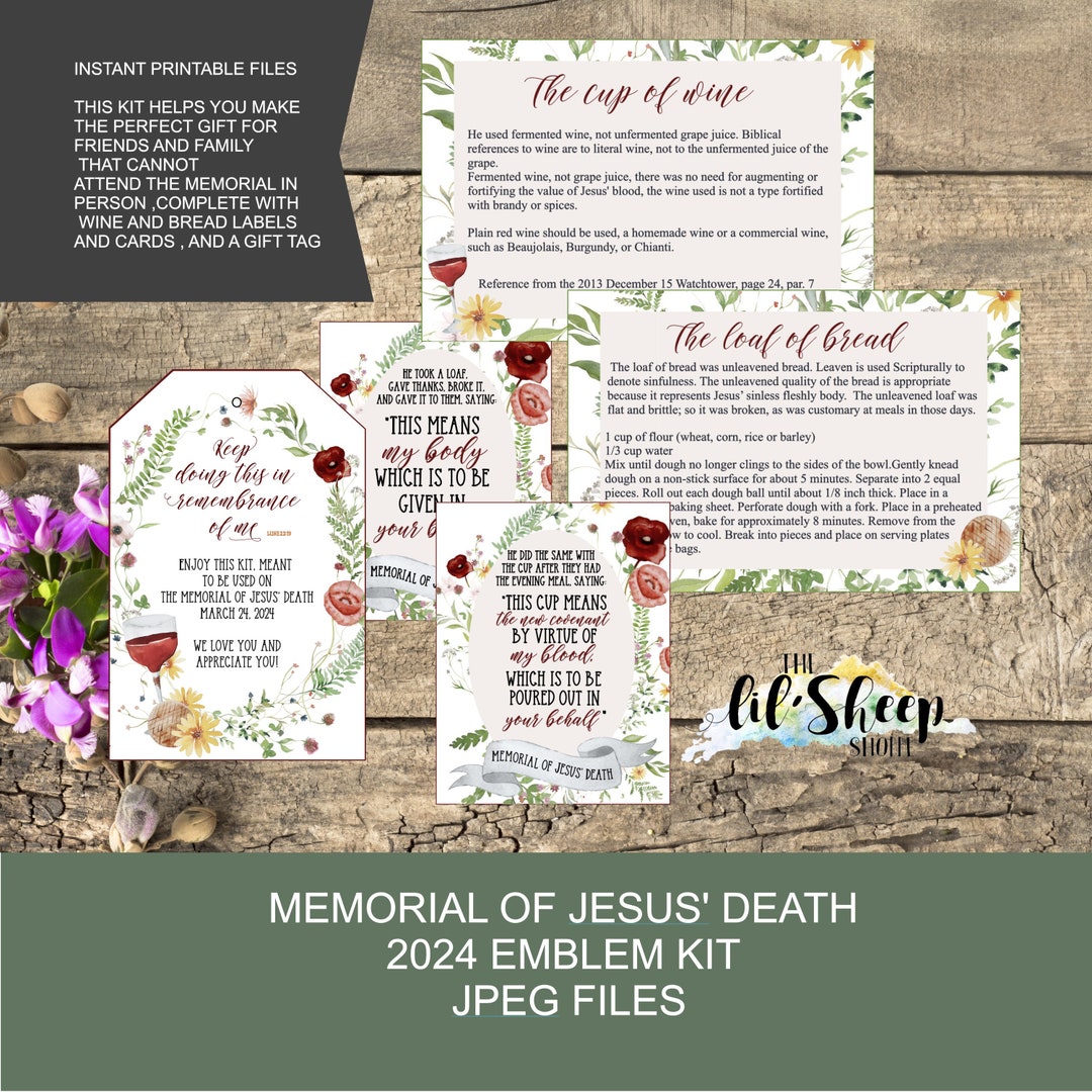 Buy JW 2024 Memorial Emblems Gift/memorial Printable/ JW Gift ...