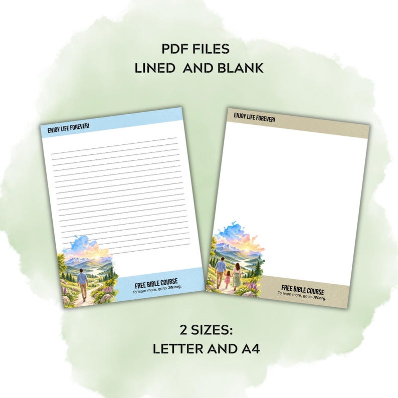 Enjoy Life Forever/free Bible Course Stationary and Stickers/letter ...