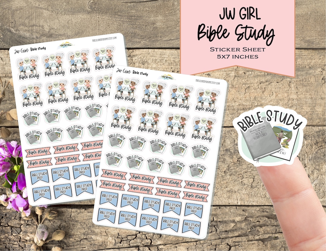 Bible Study Planner Stickers /pioneer Stickers/sticker Sheet/jw Girl ...