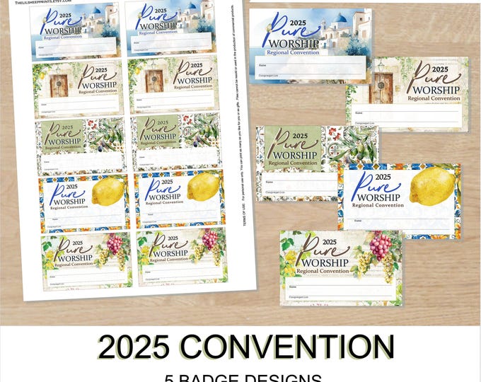 2025 Pure Worship Convention Badges, Name Tag, Printable File, Digital ...
