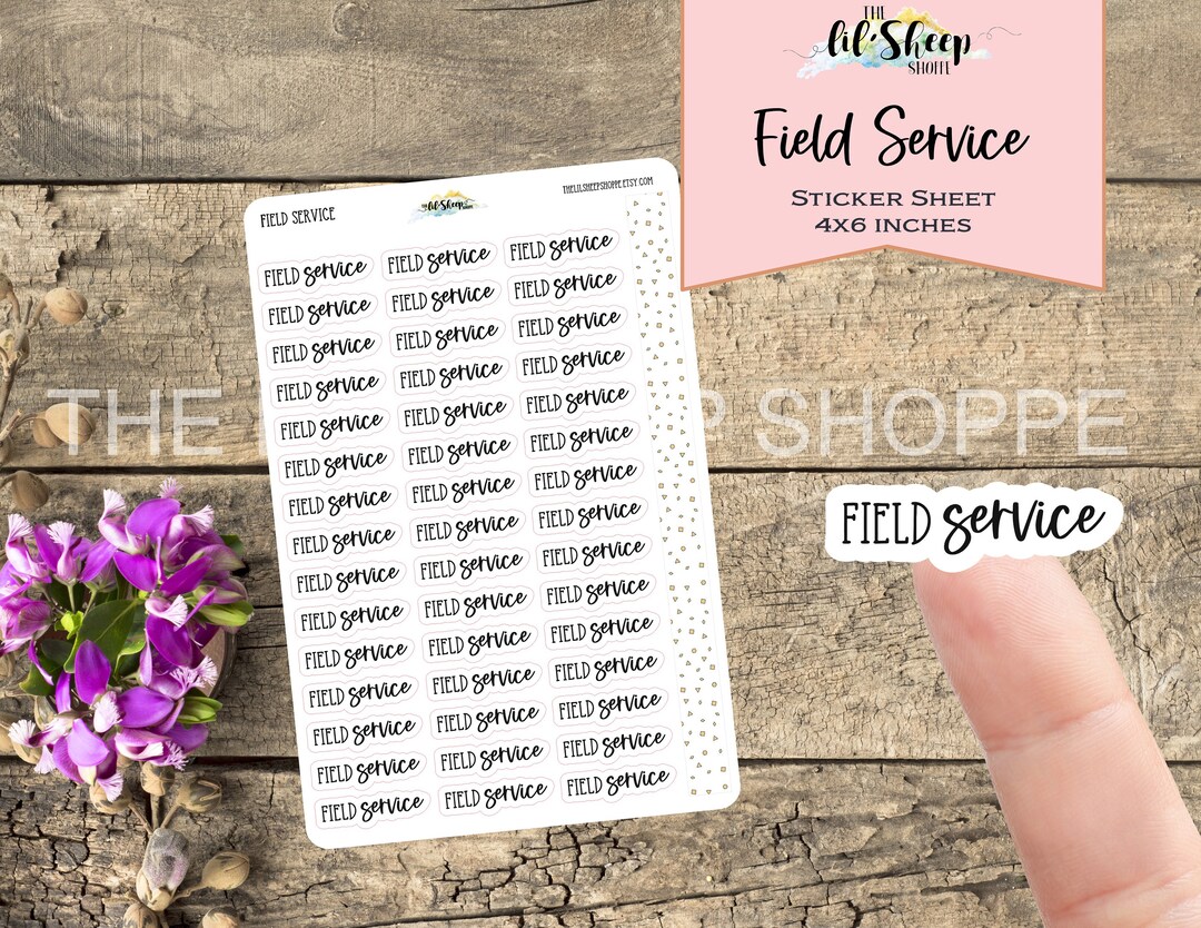 Field Service Sticker Sheet/sticker/1 Inch /white Matte Stickers ...