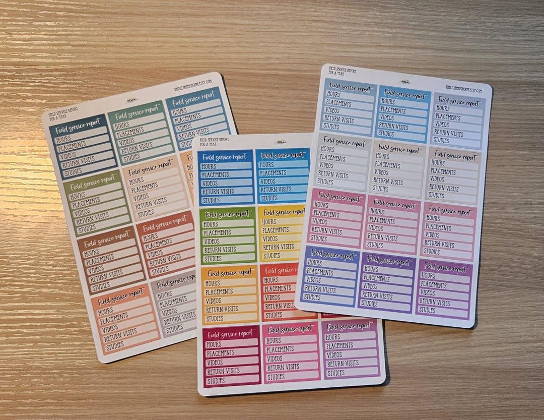 Field Service Report Sticker Sheet/sticker/1.5 Inch /white Matte ...