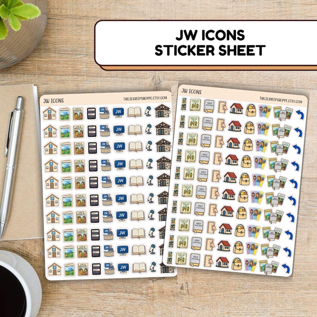 JW Icons Planner Stickers /planner Stickers/sticker Sheet/journaling - Etsy