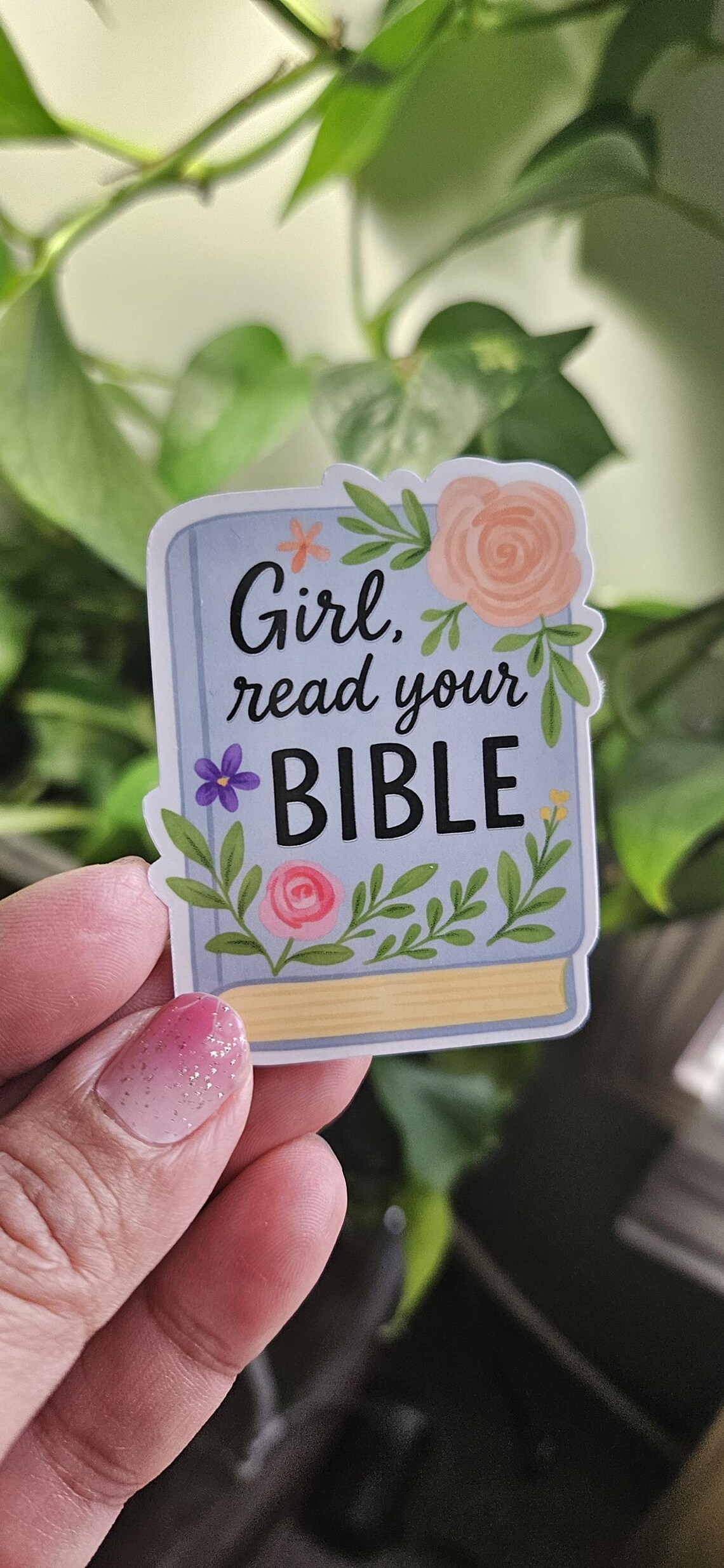 GIRL, Read Your Bible ,jw Sticker, Waterproof Laminated Sticker,bible ...