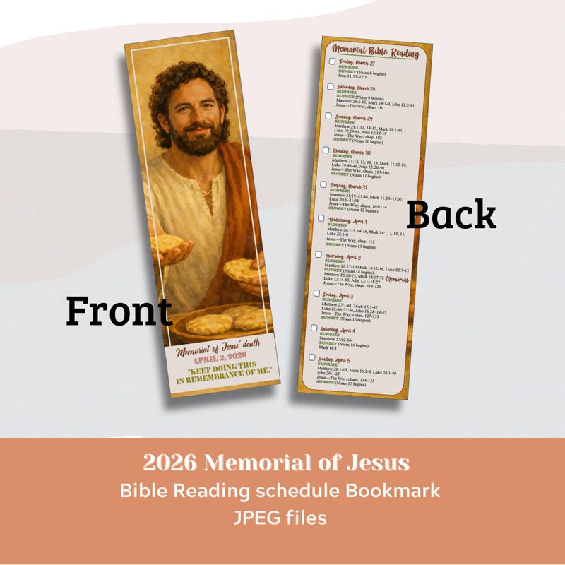 Jw Bookmark 2026 - Etsy