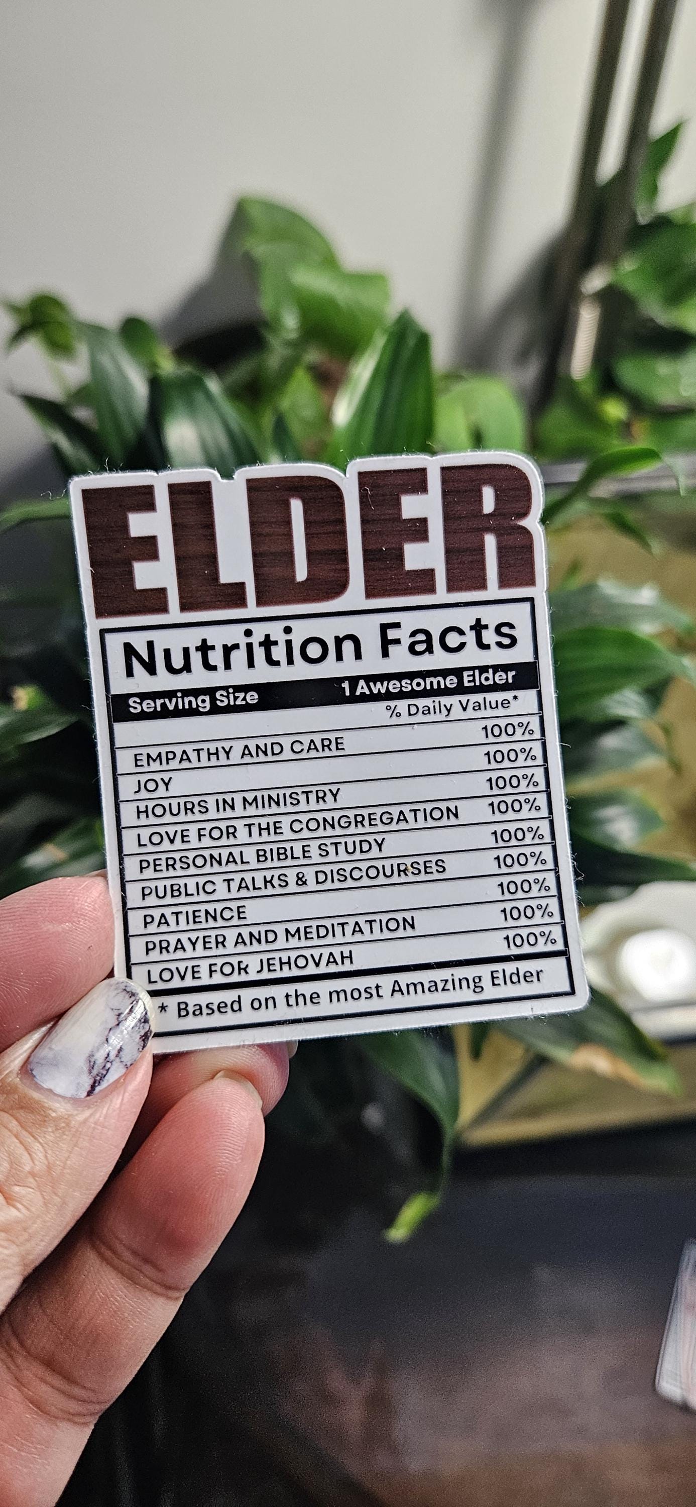 Elder Sticker/waterproof Laminated Sticker/bible Inspired Sticker/jw ...