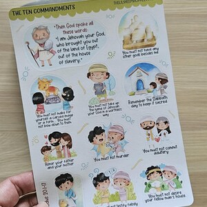 The Ten Commandments Journaling Sticker Sheet/sticker/personal Study ...