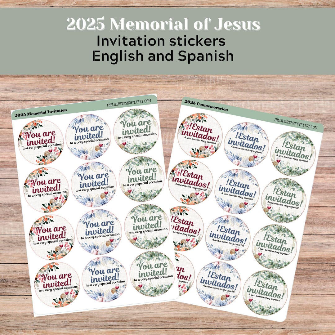 Memorial Invitation Envelope Sticker Sheet/memorial Stickers/sticker ...