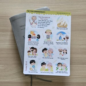 The Ten Commandments Journaling Sticker Sheet/sticker/personal Study ...