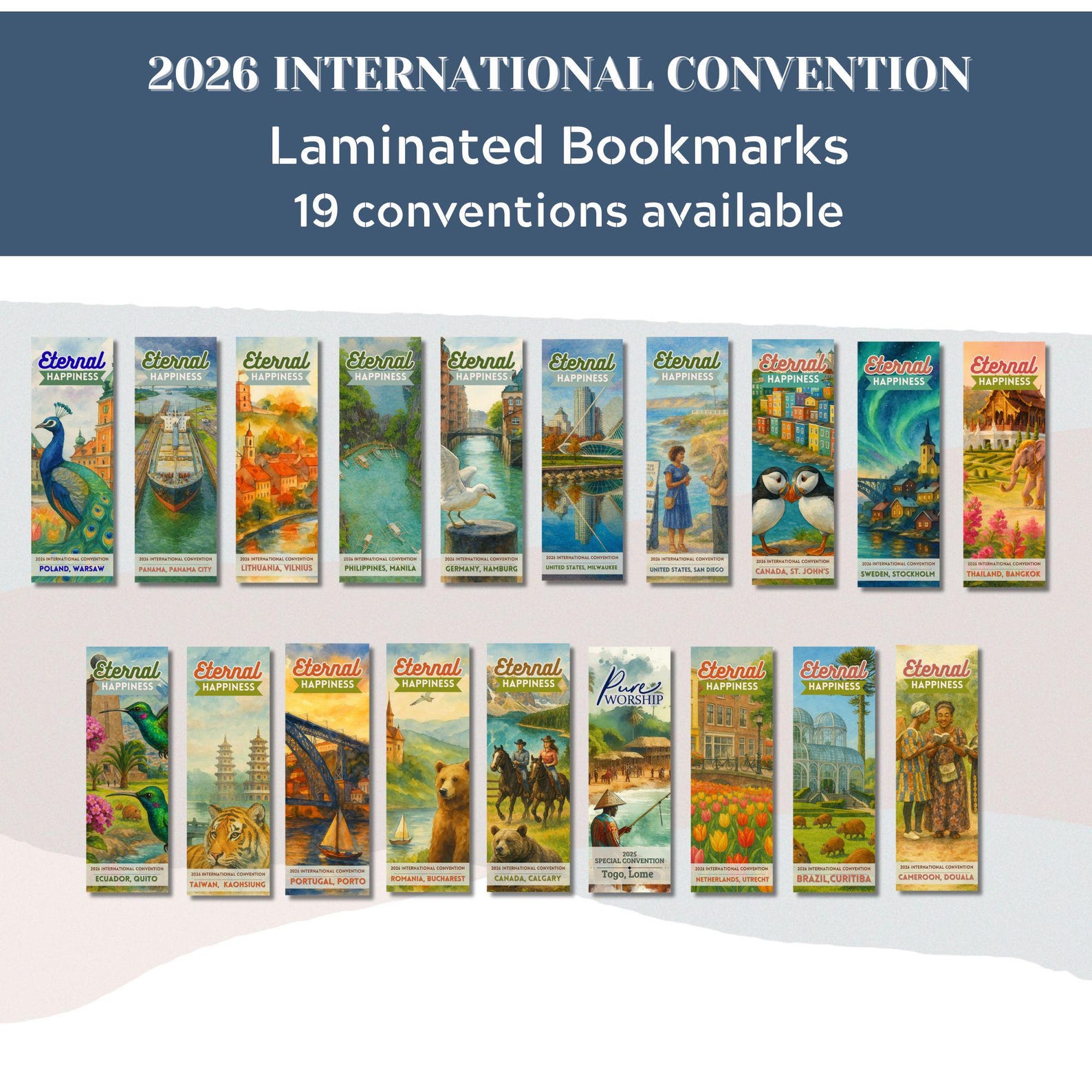2026 International Convention Bookmarks, Eternal Happiness Convention ...