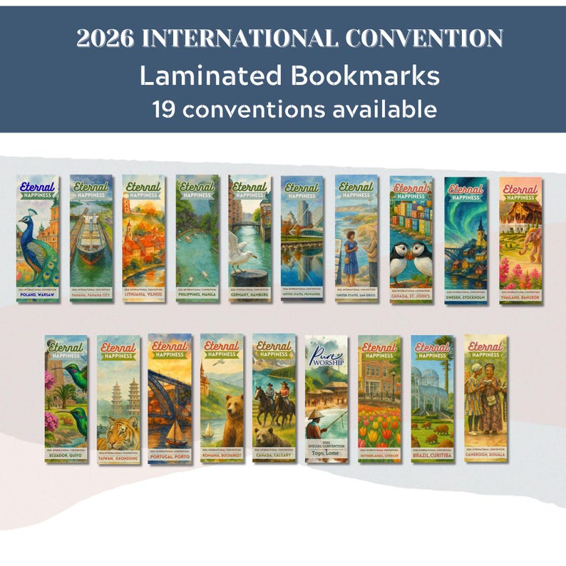 2026 International Convention Bookmarks, Eternal Happiness Convention ...