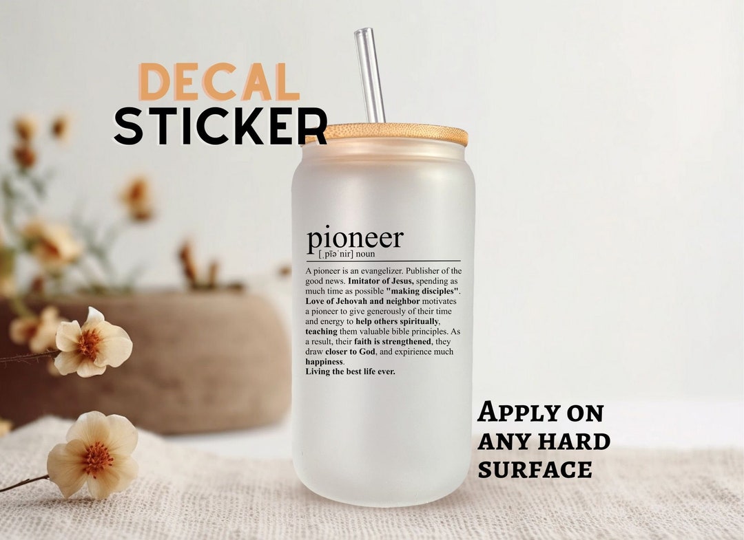 Pioneer Definition Sticker/diy Mug, Tumbler/pioneer Gift/jw Gift/diy ...