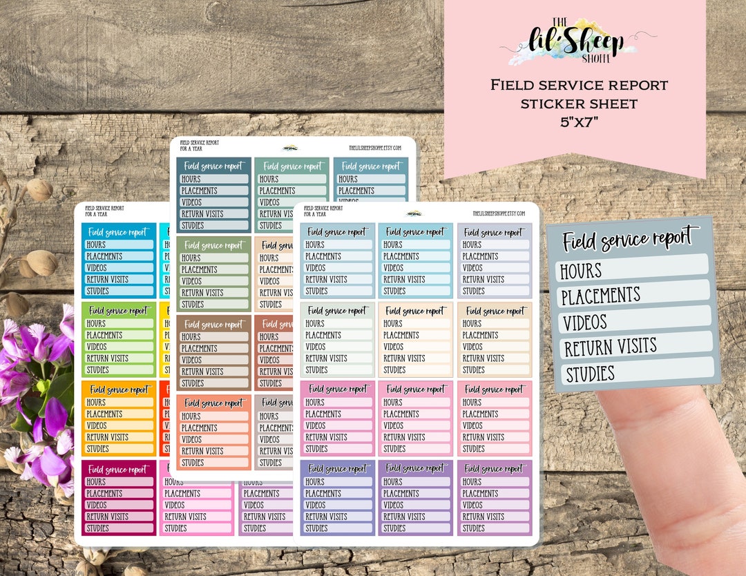 Field Service Report Sticker Sheet/sticker/1.5 Inch /white Matte ...