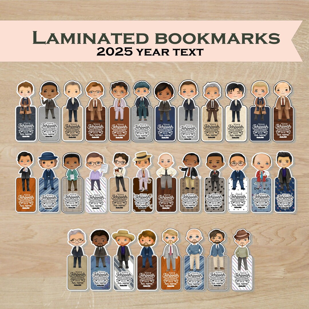 Laminated Bookmarks Set of 4/2025 Year Text /psalm 96:8/32 BROTHERS ...