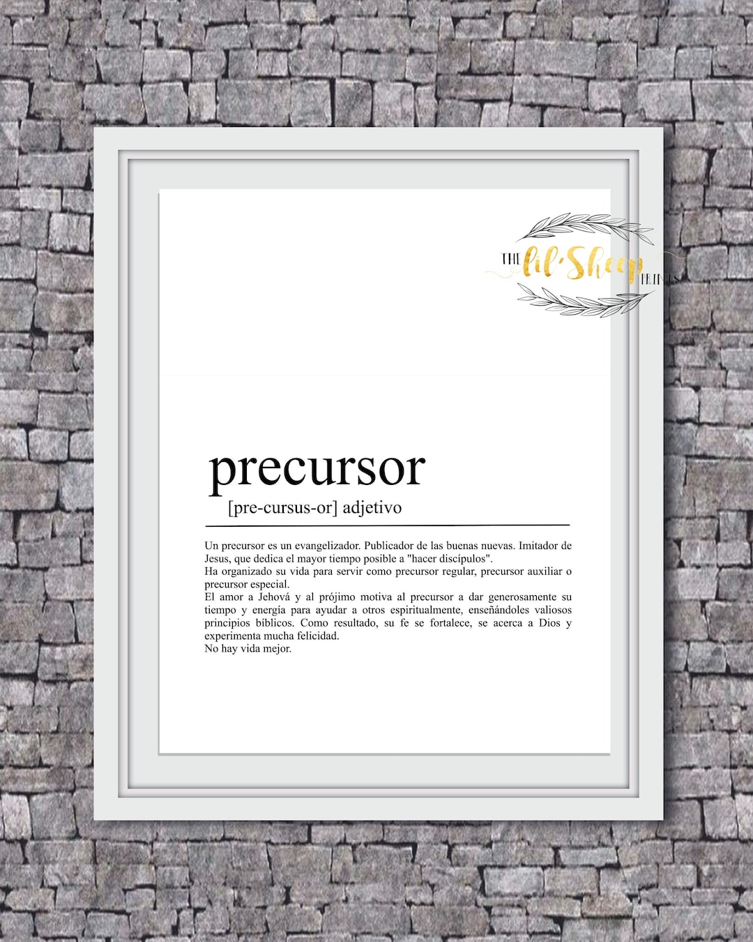 Jw Definicion De Precursor/regalo Para Precursores/arte Para Imprimir ...