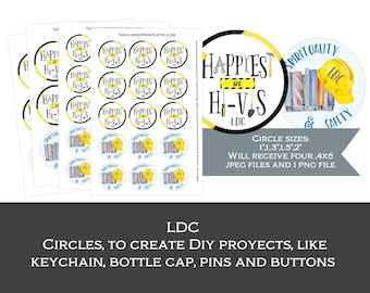 LDC 1.5 Inch Hot Pink Digital Sticker - Etsy