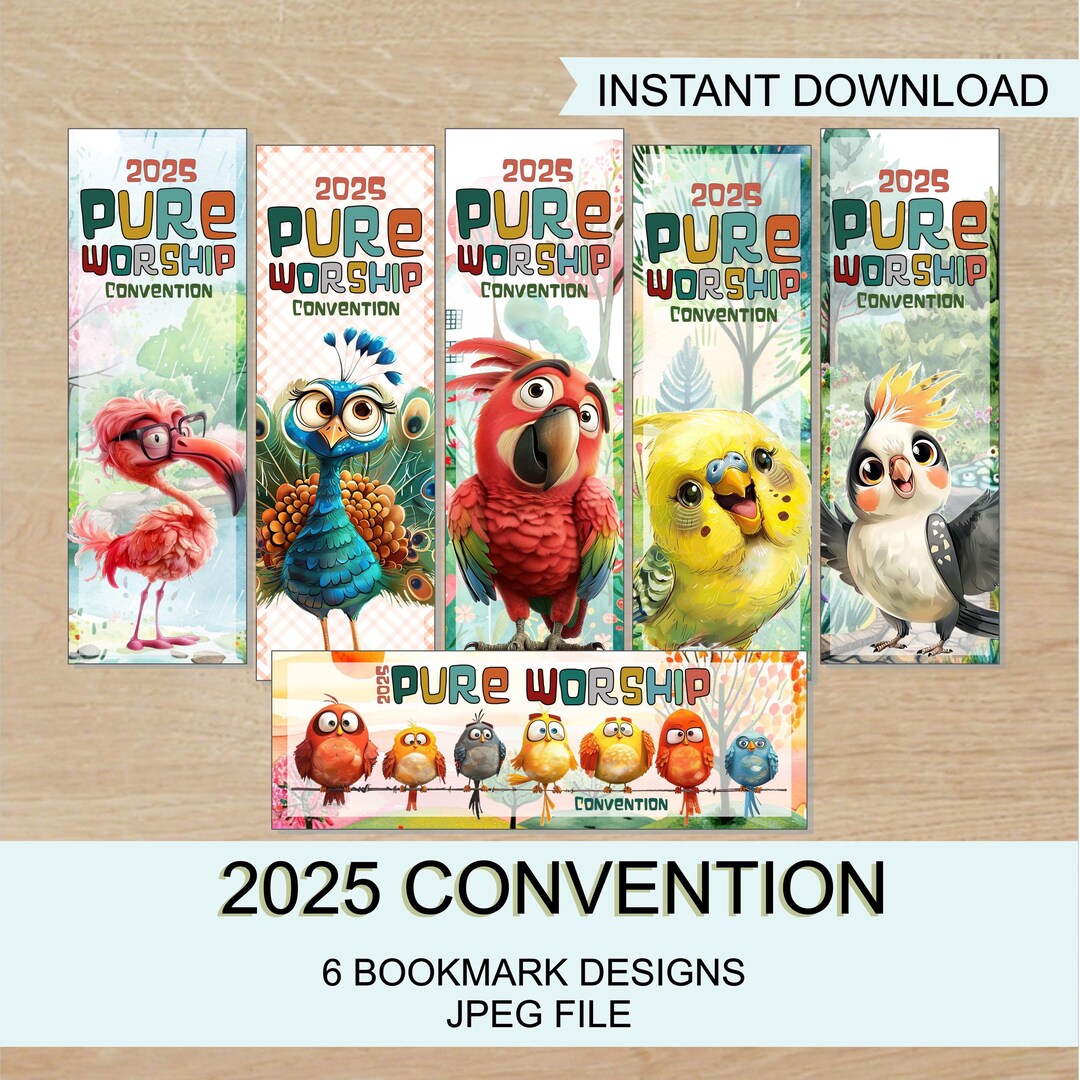 2025 Pure Worship Regional Convention , Bookmarks, 6 Designs ...
