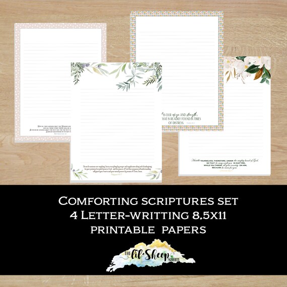 Set 2 Letter-Writing printable paper /Comforting | Etsy