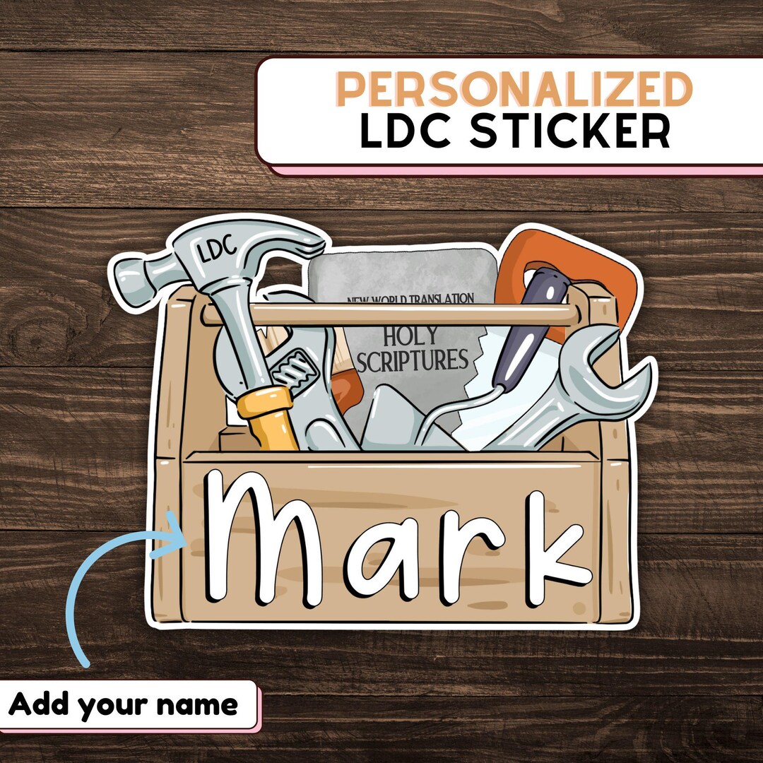 LDC Sticker Personalized With Name /waterproof Laminated Sticker/bible ...
