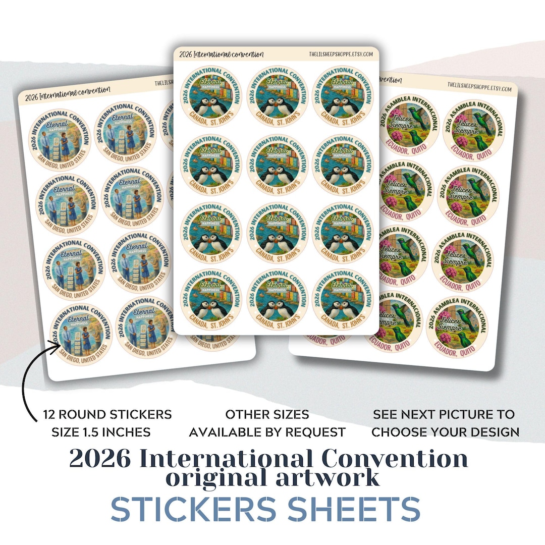 2026 International Convention Sticker Sheet, Eternal Happiness Sticker ...
