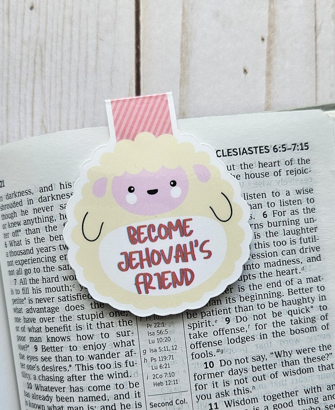 Magnetic Bookmark JW, Become Jehovah's Friend ,laminated Bookmark,jw ...