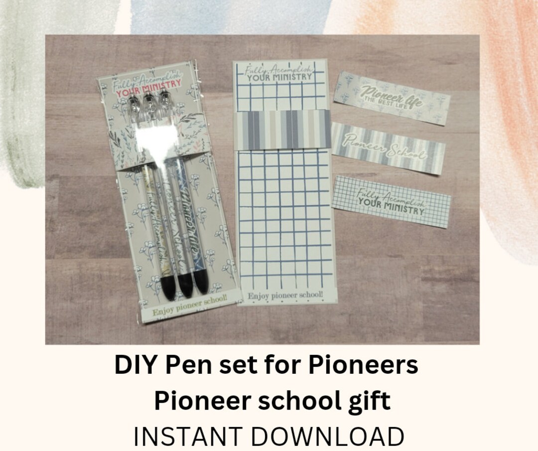 Pen Insert and Packaging Set for Pioneer School/diy Pen Set Using RSVP ...