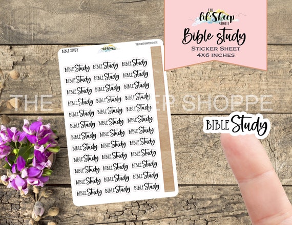 Bible Study Sticker Sheet/sticker/1 Inch /white Matte - Etsy