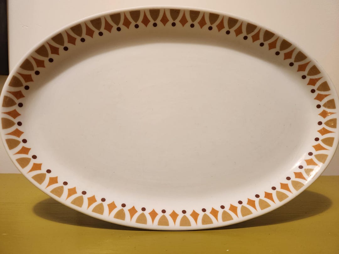 Mid-century Modern Shenango Atomic Pattern Oval Serving Plate/mcm ...