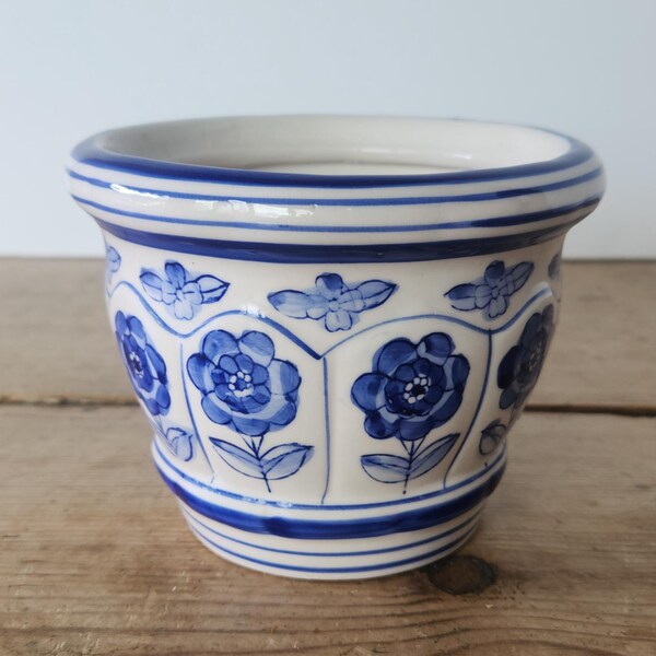 Delft Blue Planter - Etsy