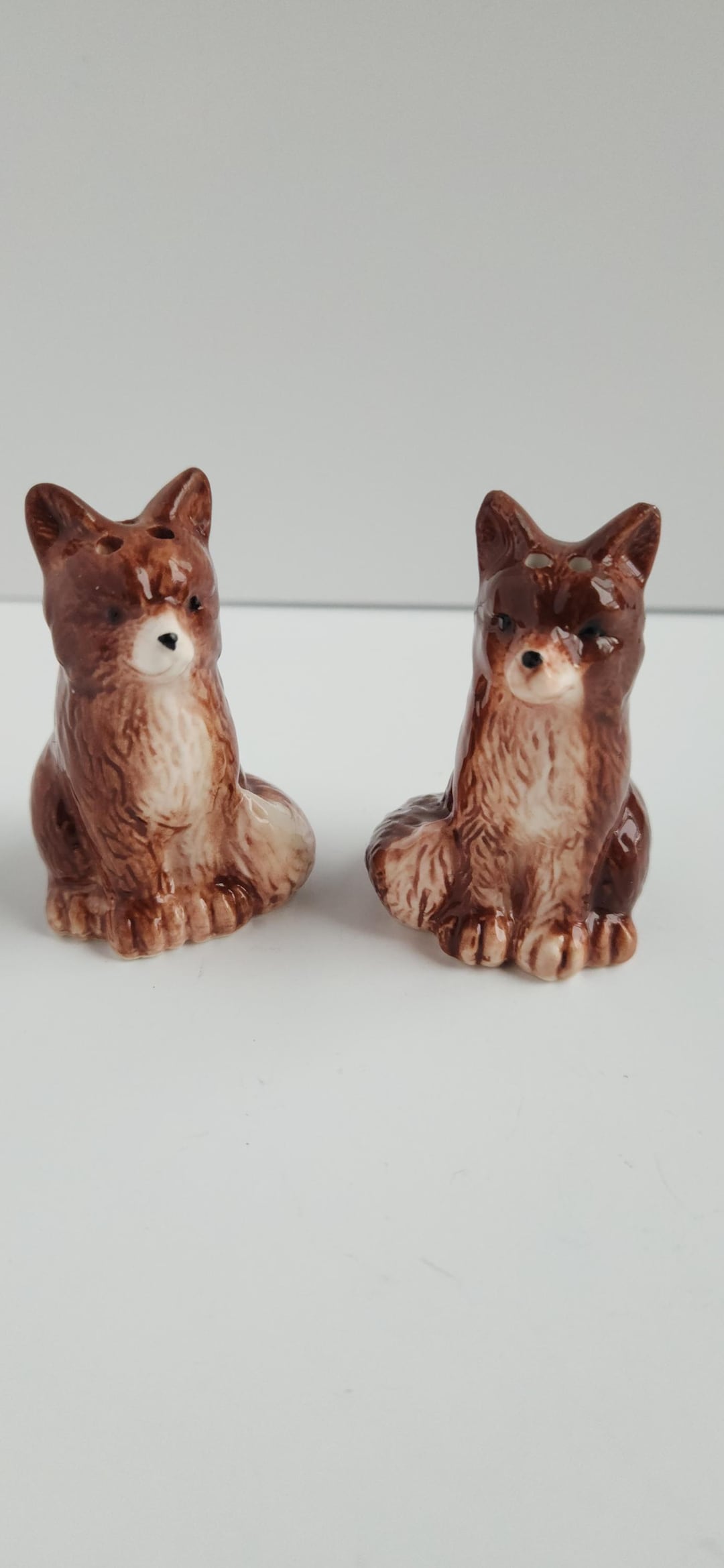 Vintage Fox Salt and Pepper Shakers/dog Salt and Pepper Shaker/animal ...
