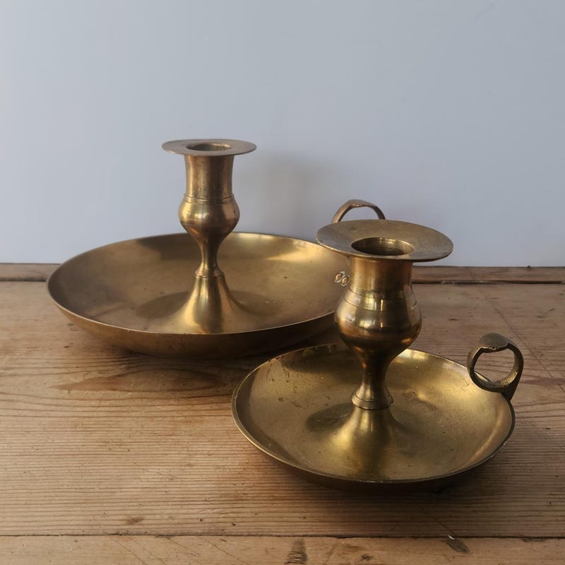 Brass Candle Holder - Etsy
