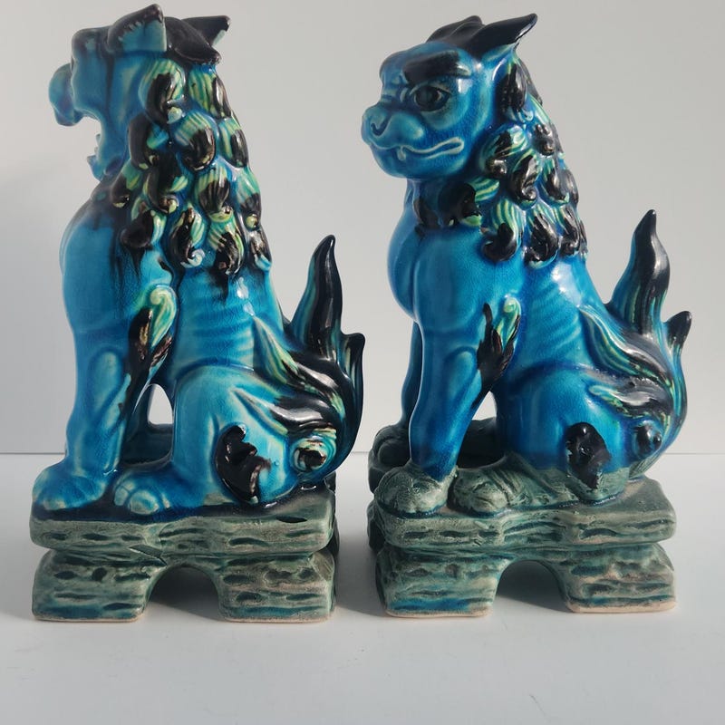 Turquoise Foo Dogs - Etsy