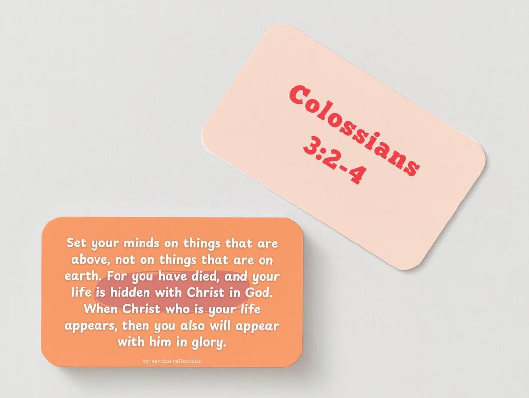 52 Weekly Memory Verse Cards for Bible Study | Scripture Cards With ...