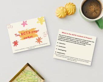 ACTS Prayer Method Cards – Faith-based Prayer Guide for Worship ...