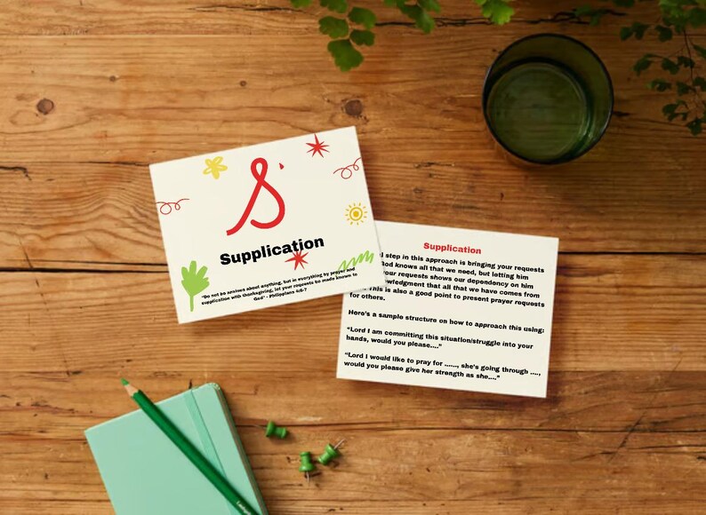 ACTS Prayer Method Cards – Faith-based Prayer Guide for Worship ...