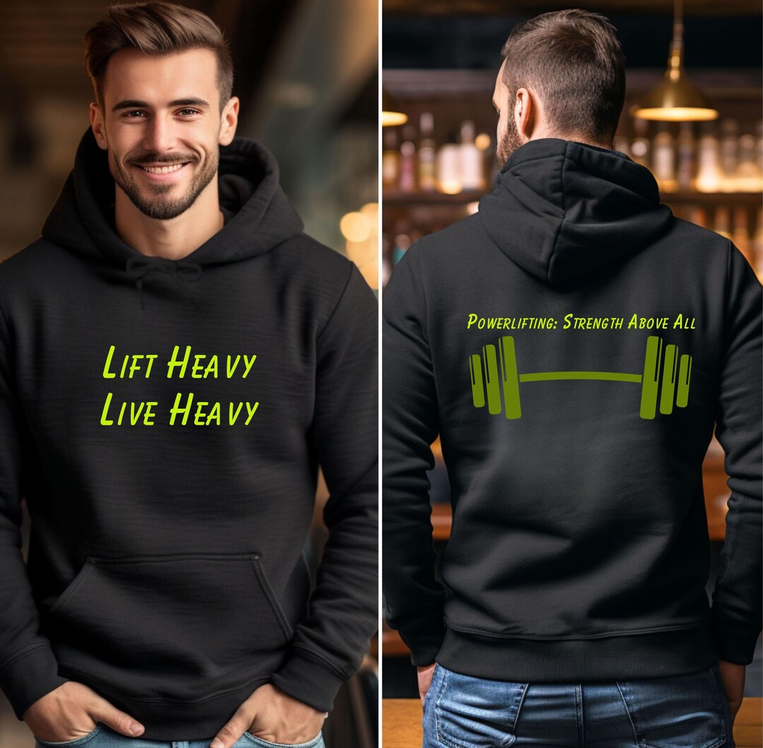 Lift Heavy, Live Heavy Hoodie// Workout Sweatshirt/ Fitness Hoodie ...