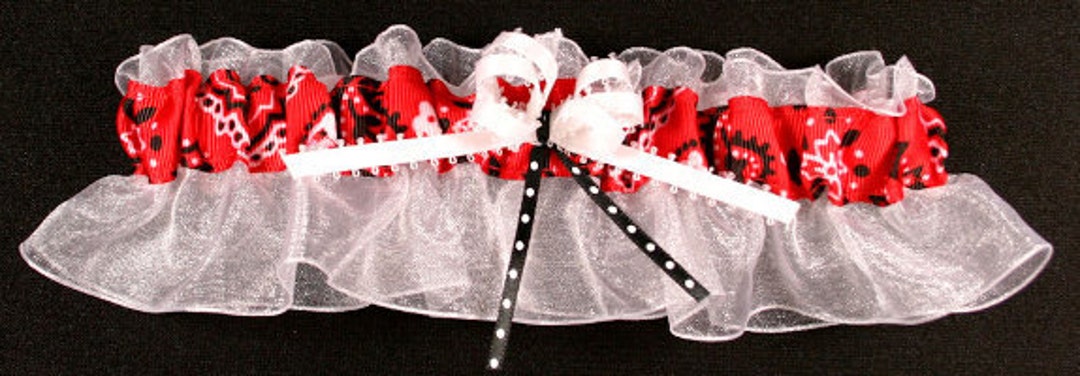 Red Bandana Bridal Keepsake Wedding Garter - Etsy