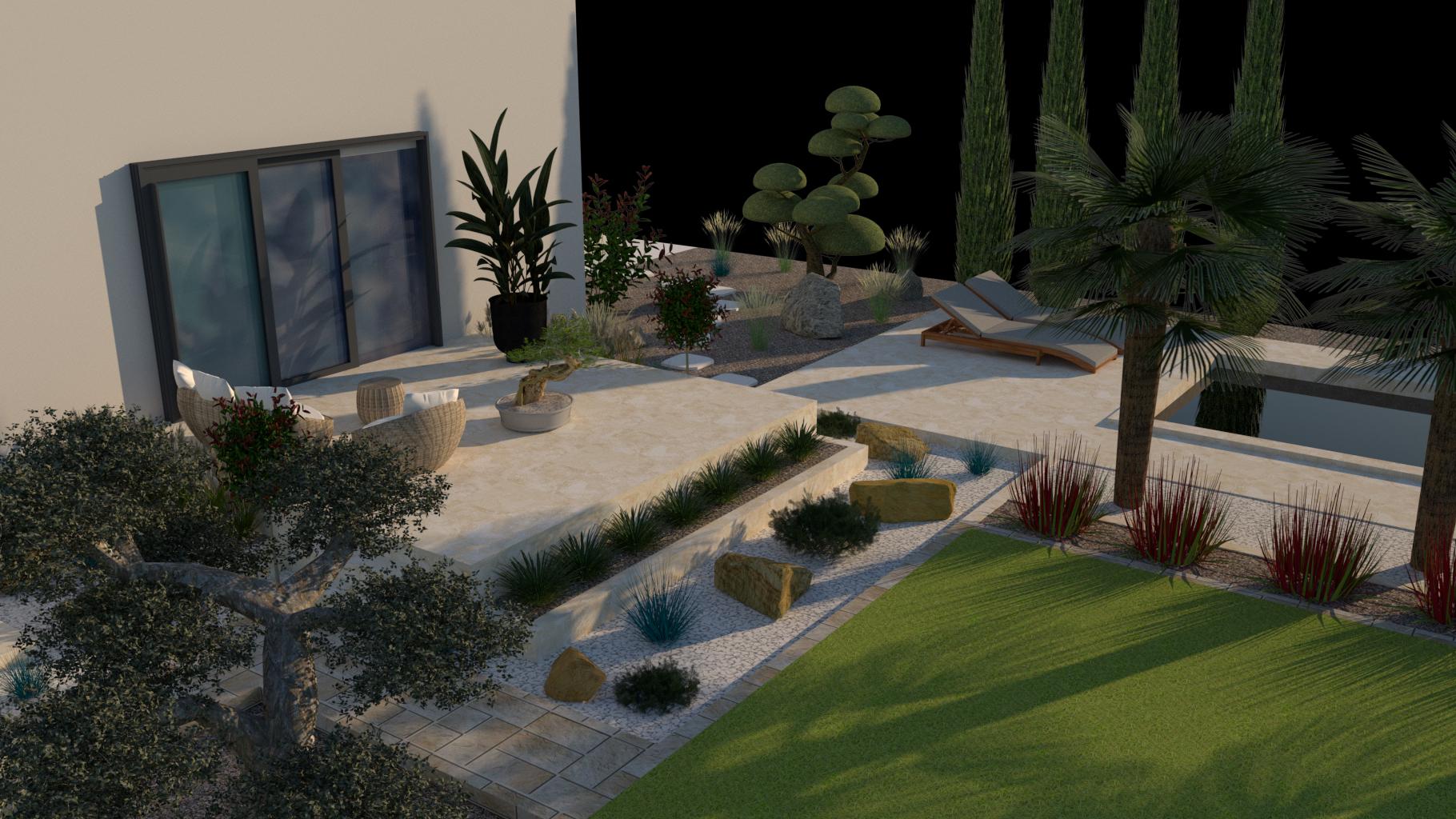 Digital 3D Garden Design Plan Landscape Architecture - Etsy