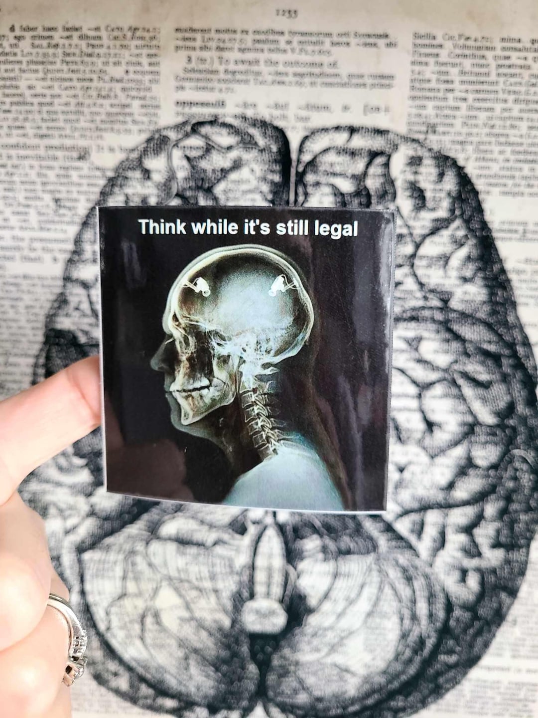 Think While It's Still Legal Sticker, Conspiracy Themed Decal, Truth ...