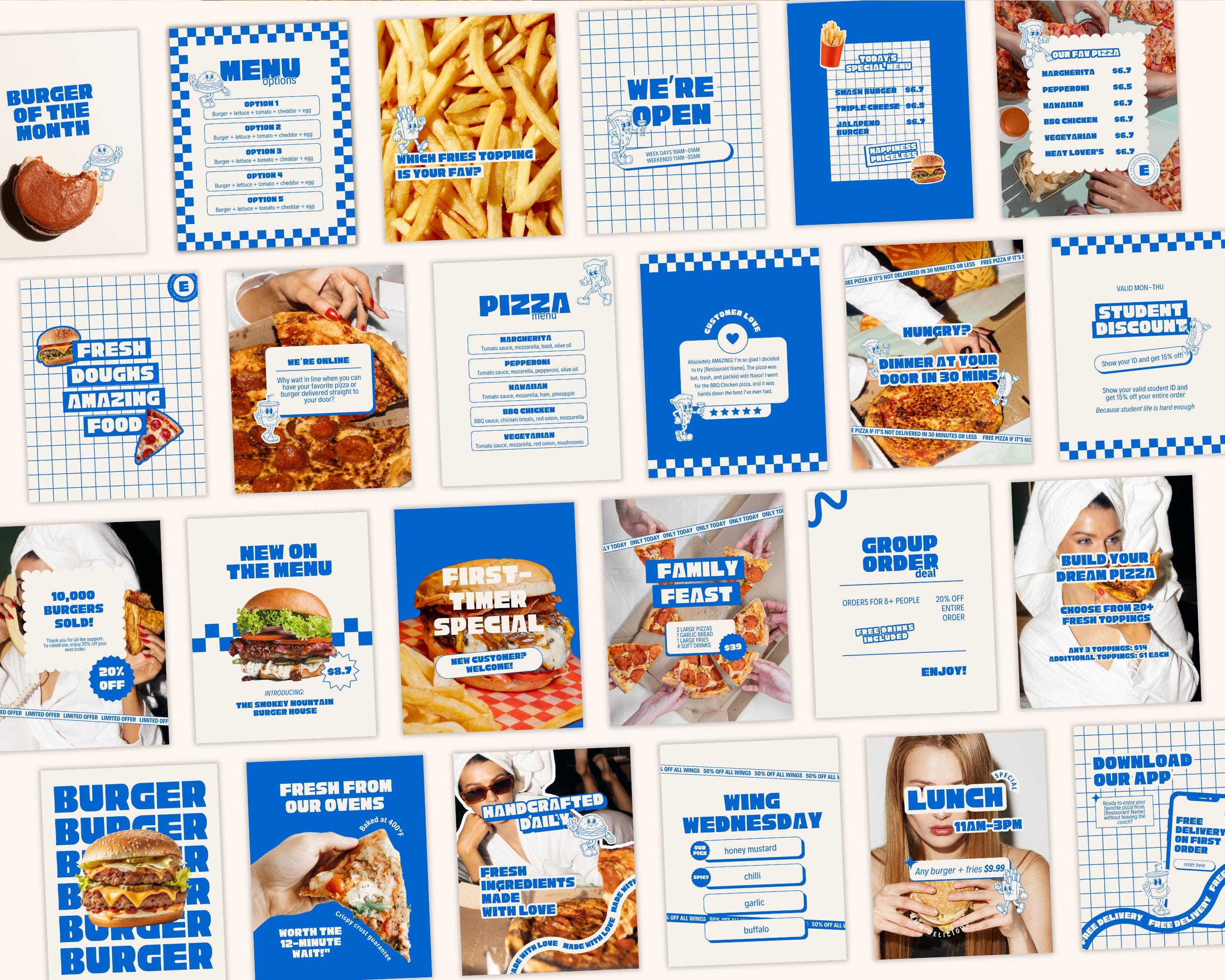 Fast Food Instagram Templates: 35 Canva Social Media Designs for ...