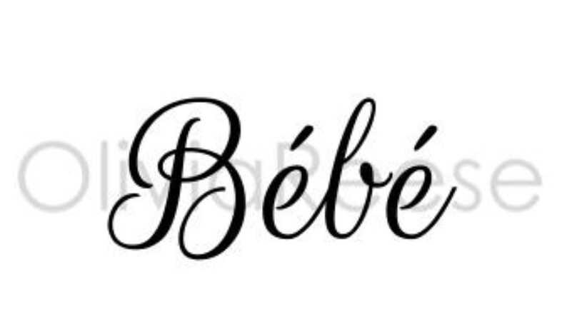 Bébé Bebe Lettering Svg Png Cut File | Etsy