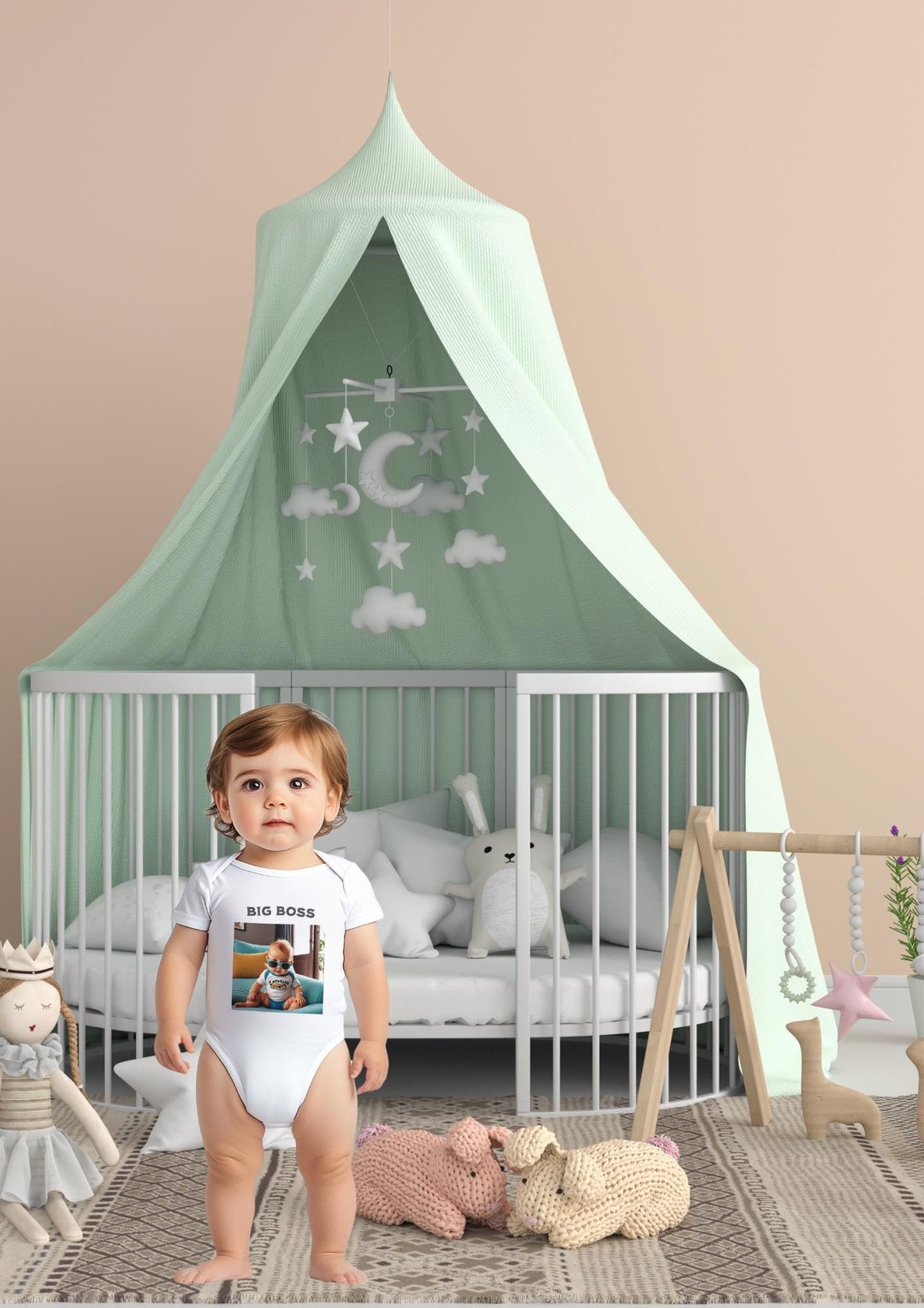 Big Boss Baby Body Short-sleeved Bodysuit in 7 Colors, Sizes 6-18 ...