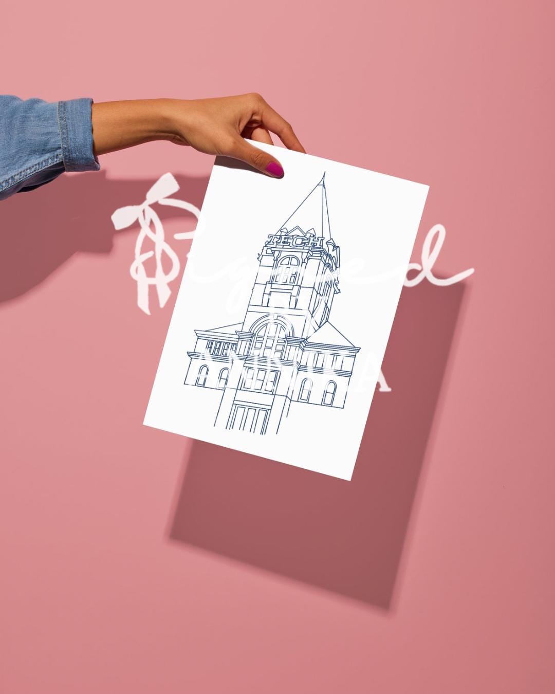 Georgia Tech Tower Digital Print - Etsy