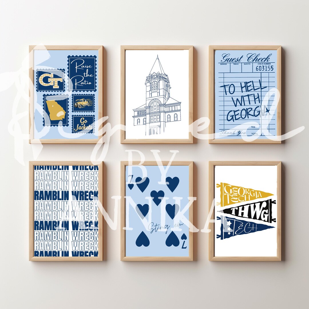 Georgia Tech Digital Download Pack for Wall Decor! - Etsy
