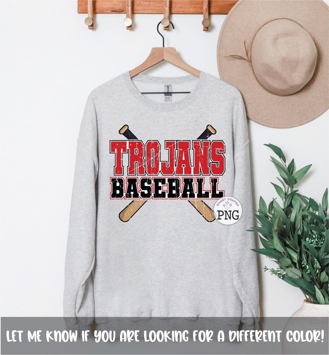 Trojans Baseball PNG Image, Baseball Trojans Mascot School Spirit Red ...