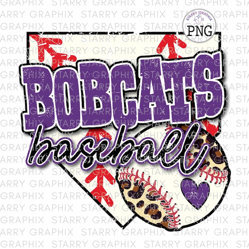 Bobcats PNG Image, Mascot School Spirit Baseball Bobcats Purple Design ...