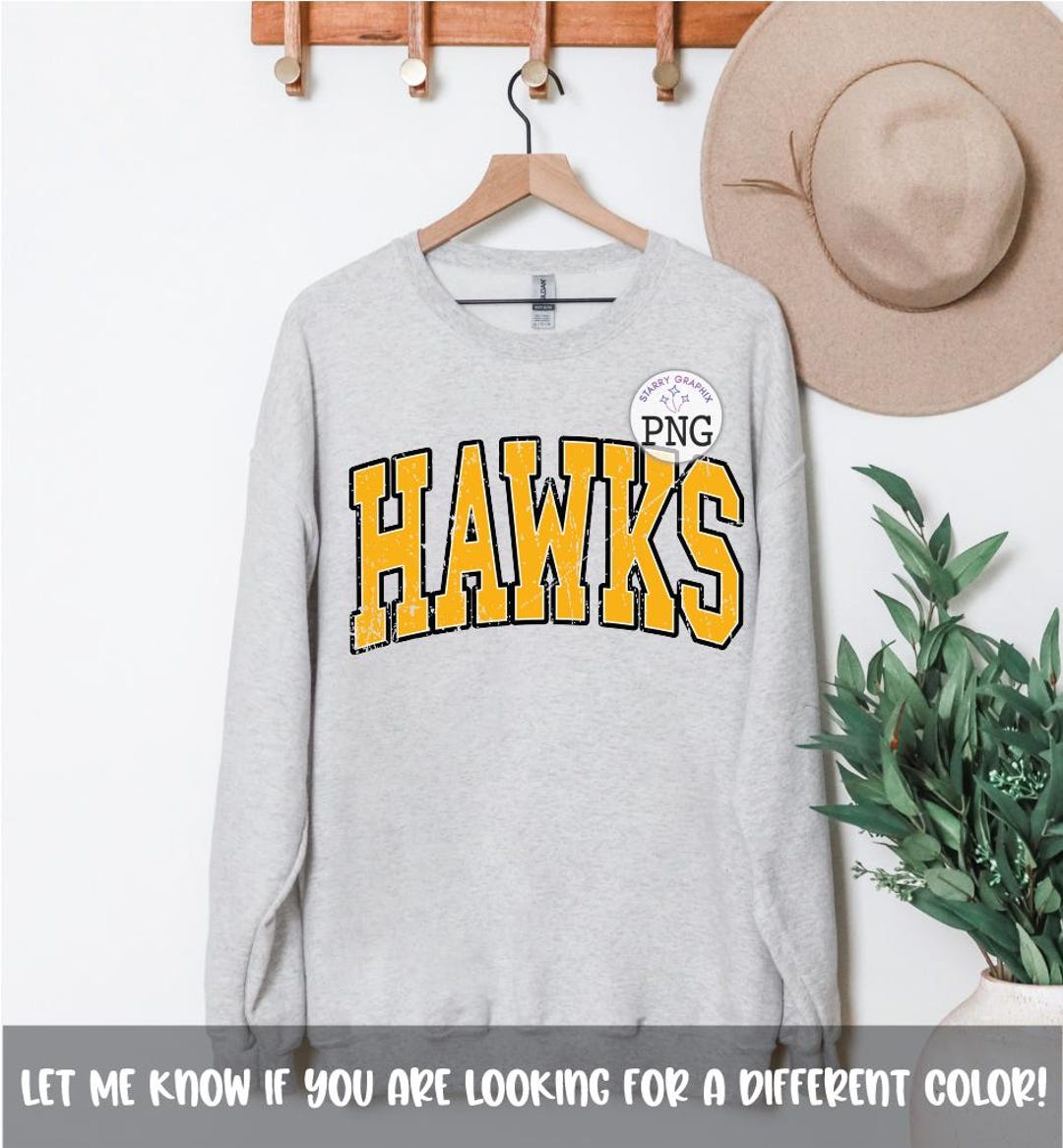 Hawks PNG Image, School Team Hawks Yellow Gold Varsity Design ...