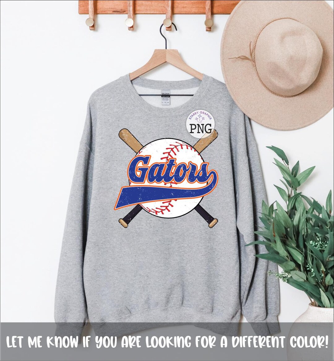 Gators PNG Image, Baseball Mascot Blue Red Retro Design, Sublimation ...