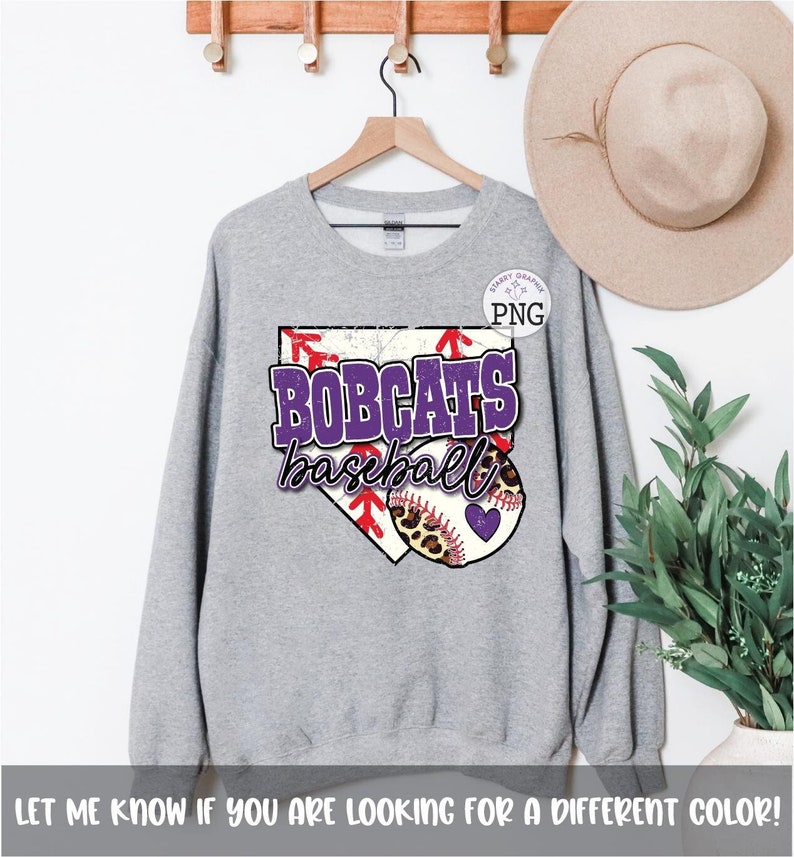 Bobcats PNG Image, Mascot School Spirit Baseball Bobcats Purple Design ...